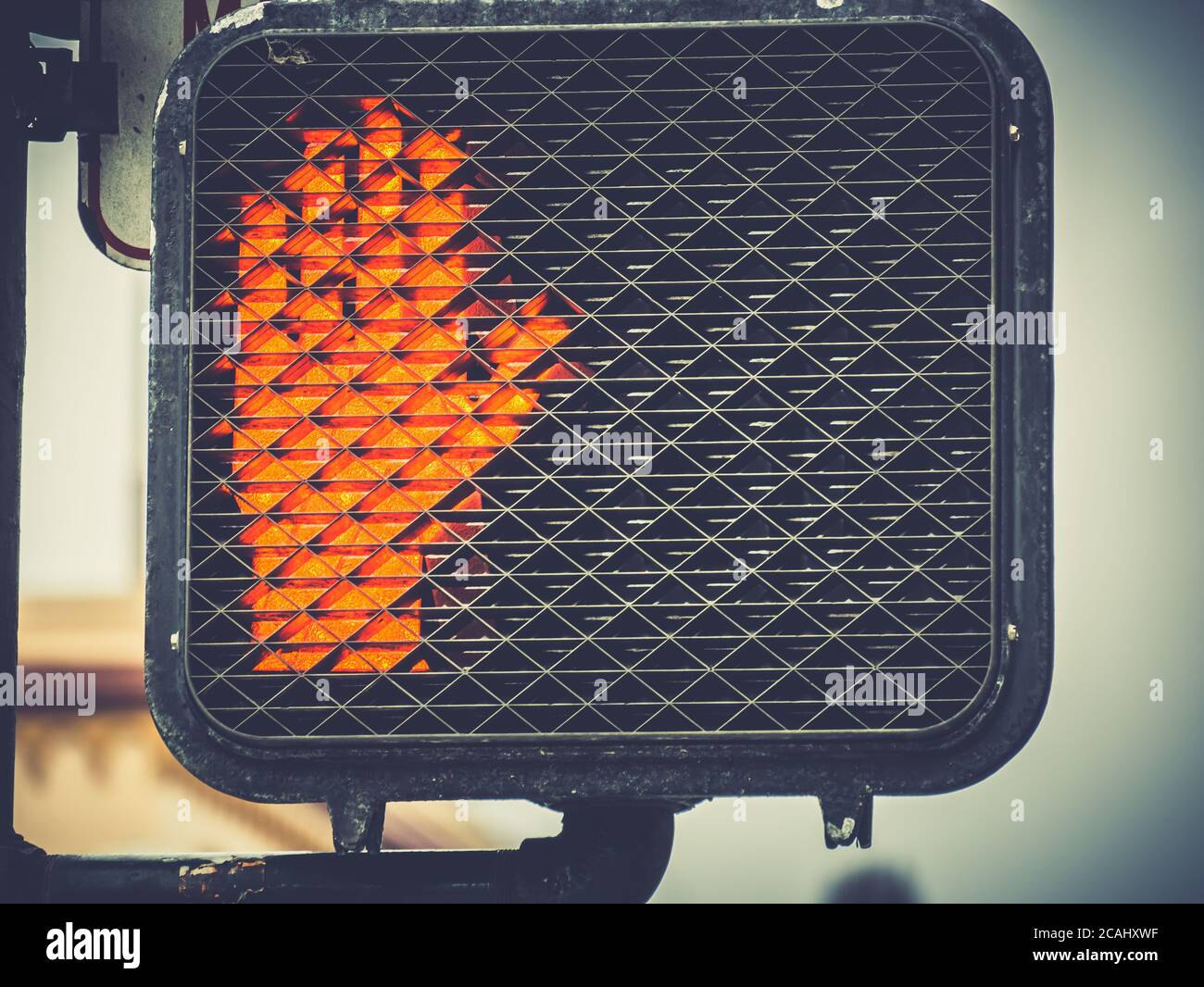 Closeup shot pedestrian stop hi-res stock photography and images - Alamy