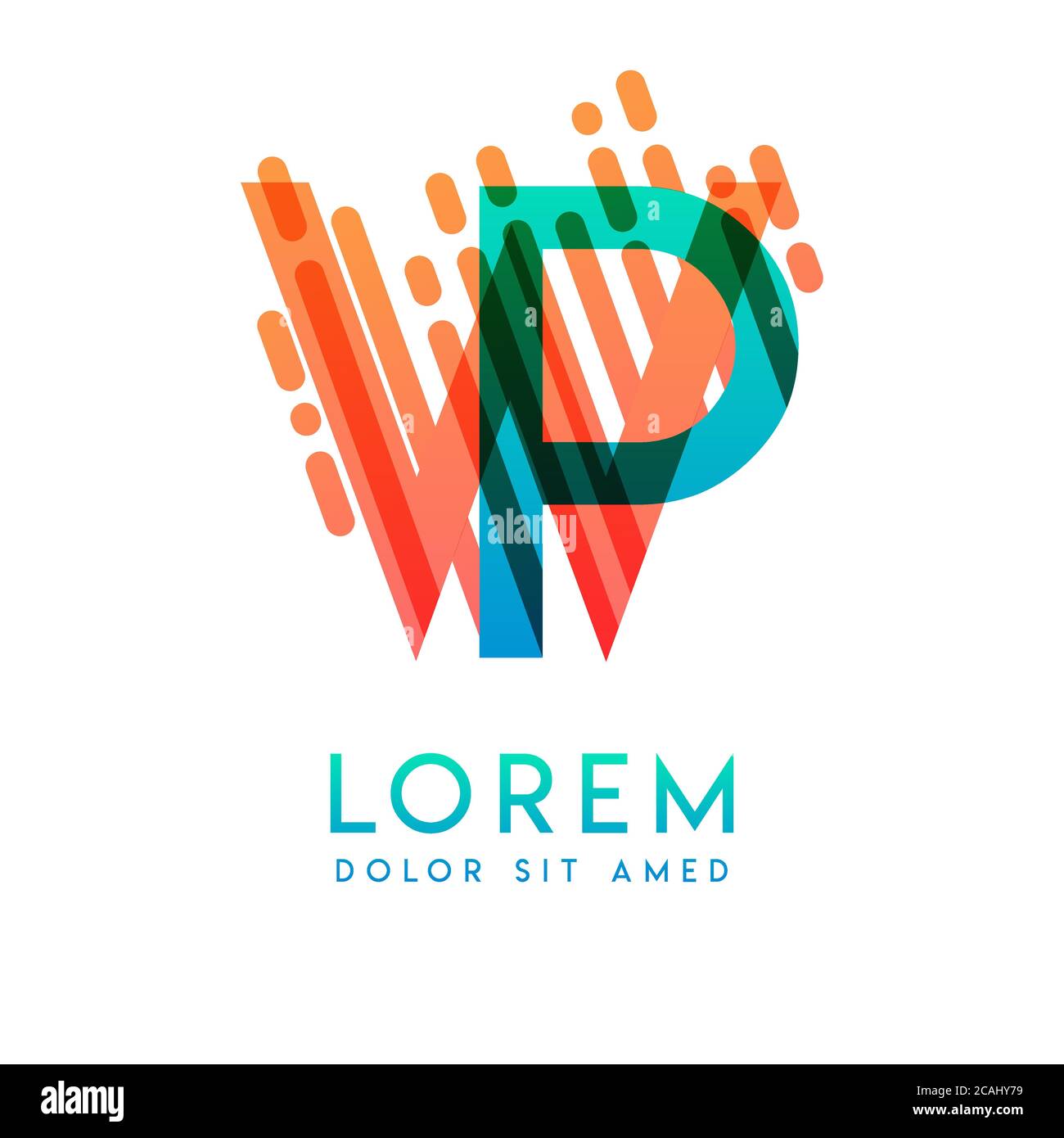 Pw letter logo Cut Out Stock Images & Pictures - Alamy