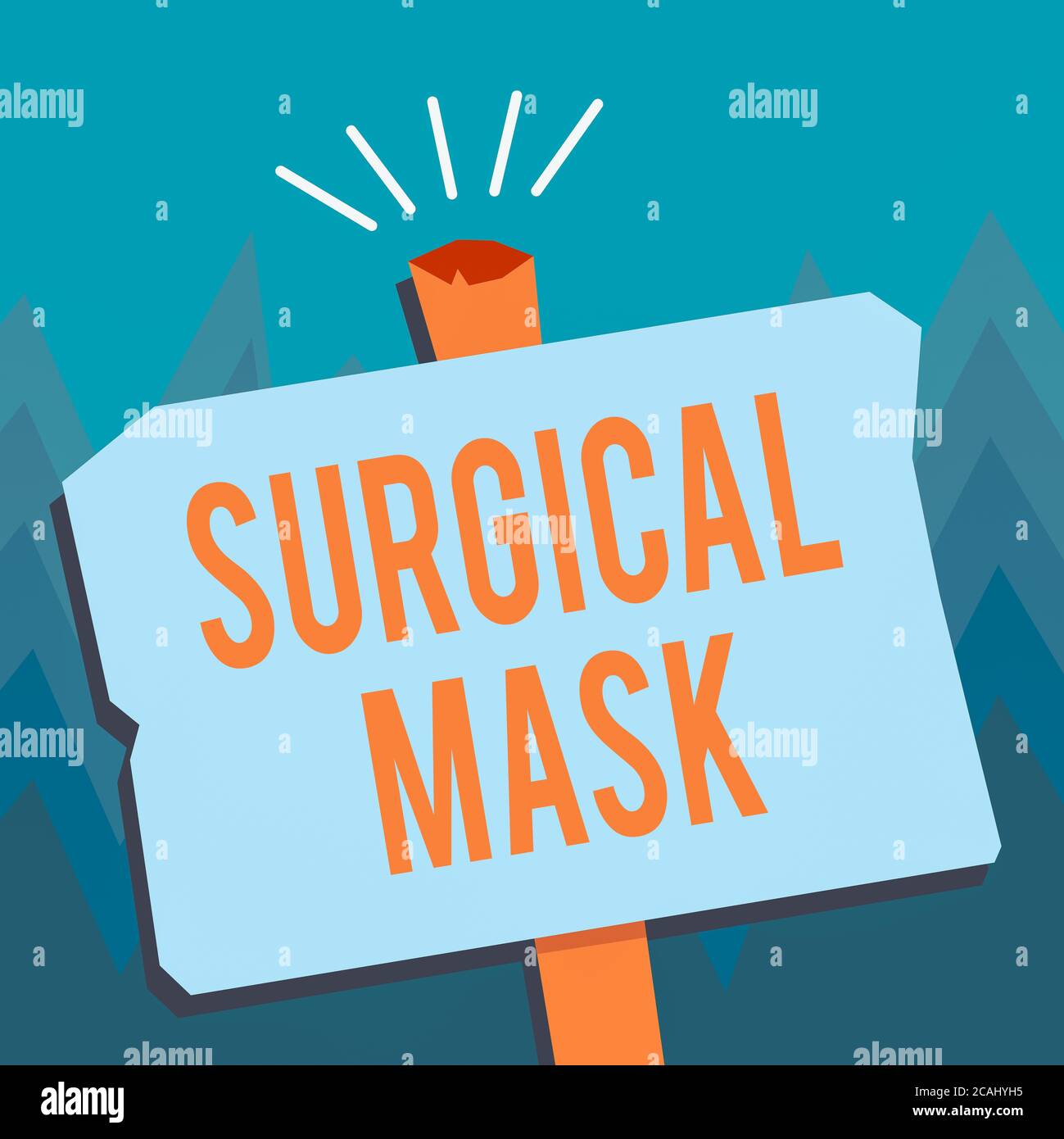 Conceptual hand writing showing Surgical Mask. Concept meaning worn by ...