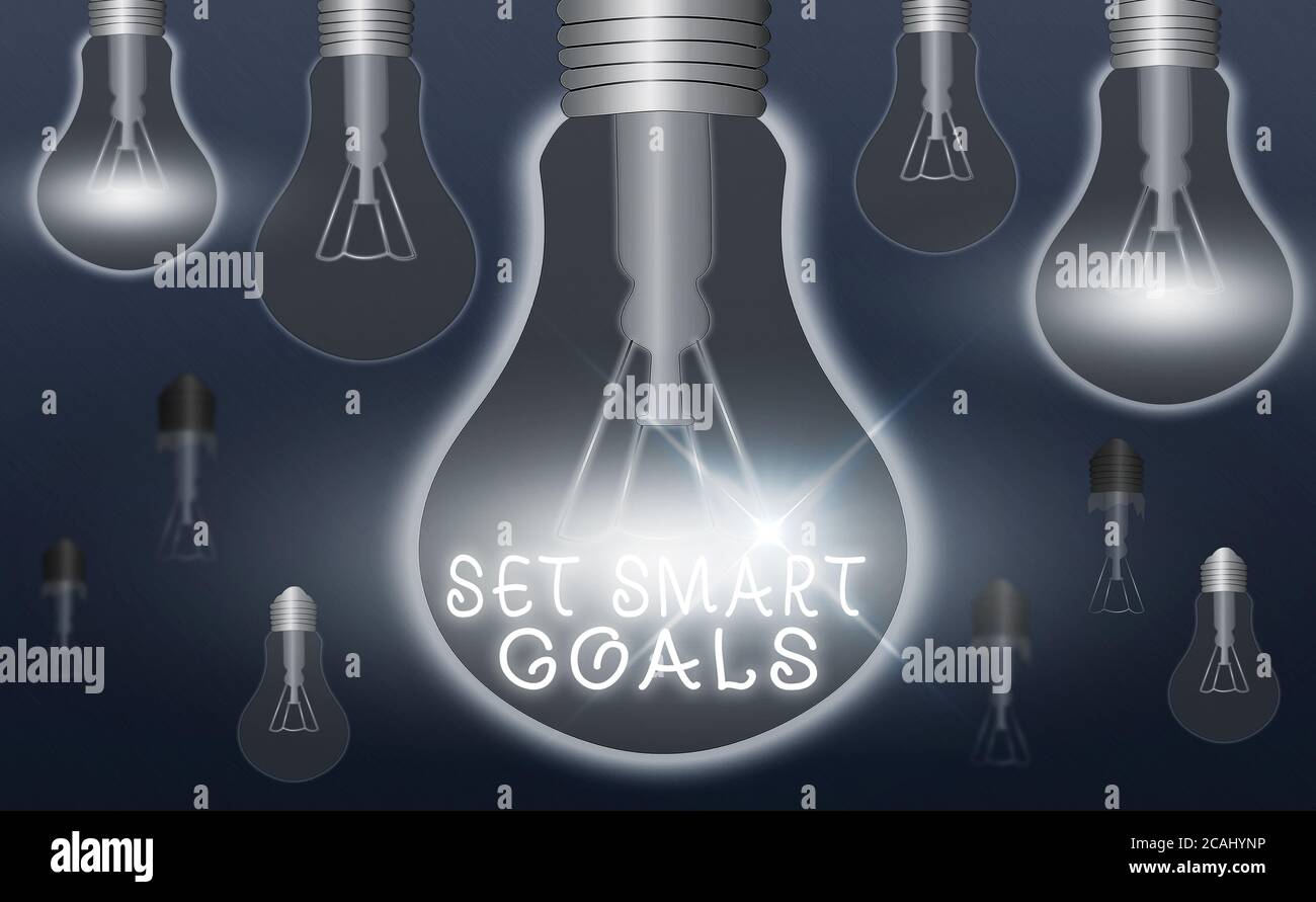 Handwriting text writing Set Smart Goals. Conceptual photo giving ...