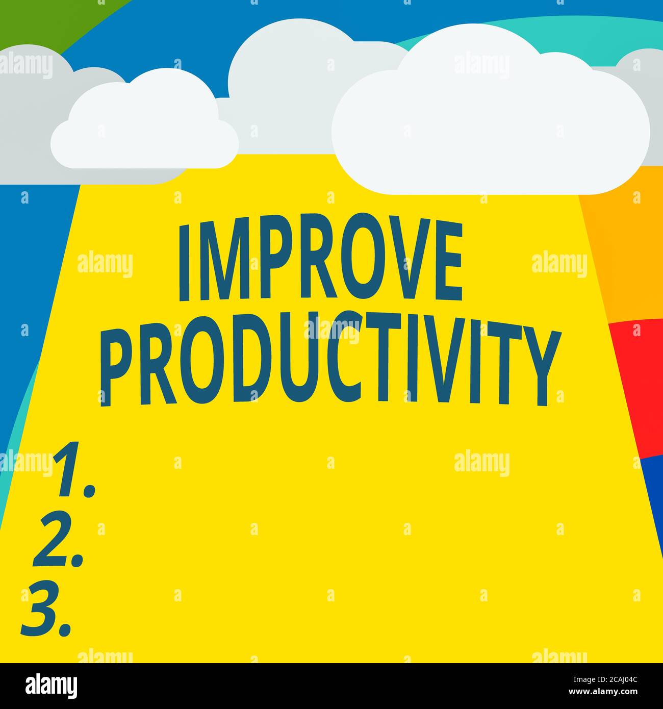 Text sign showing Improve Productivity. Business photo showcasing to ...