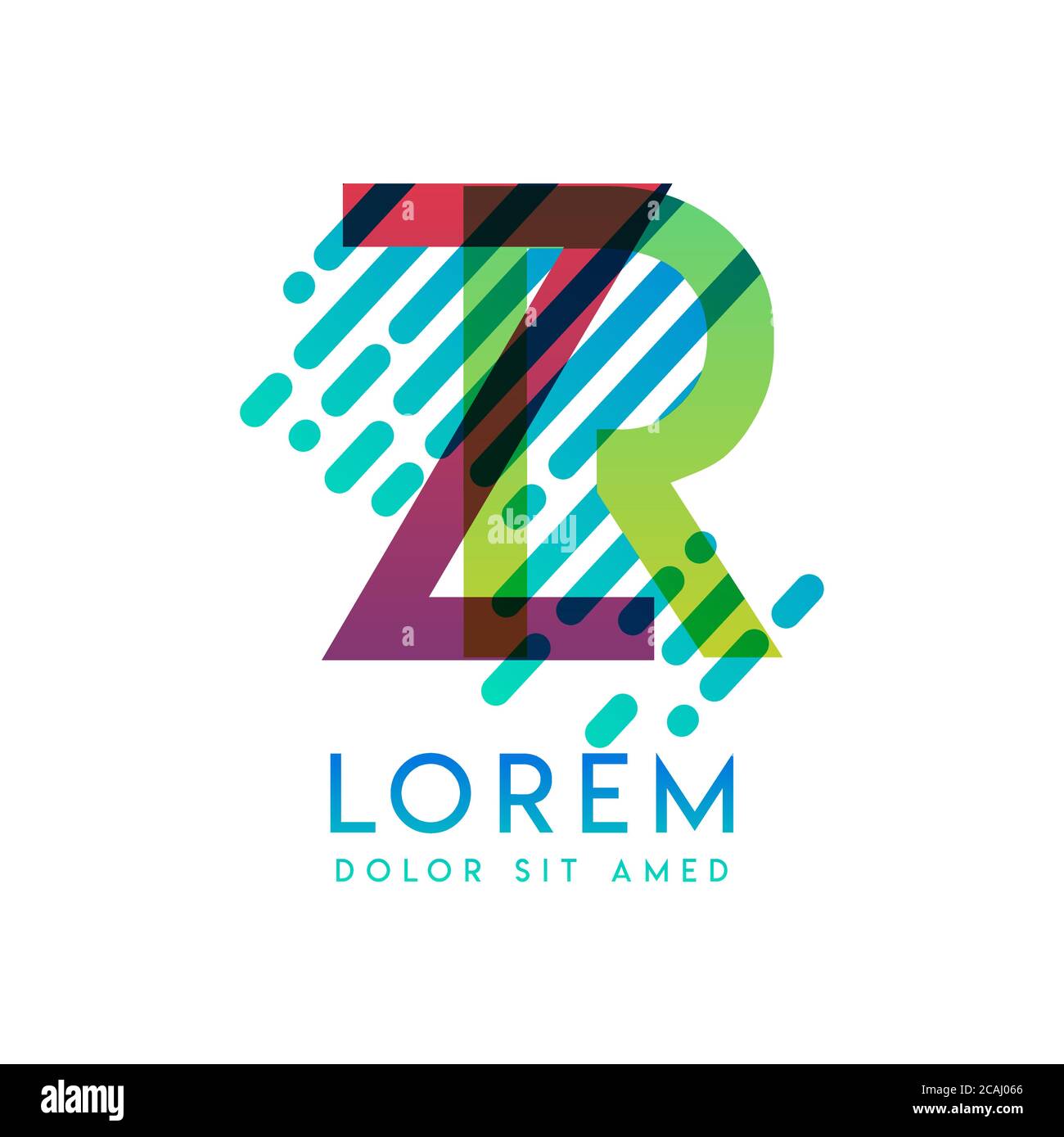 Rz letter logo design Stock Vector Images - Alamy
