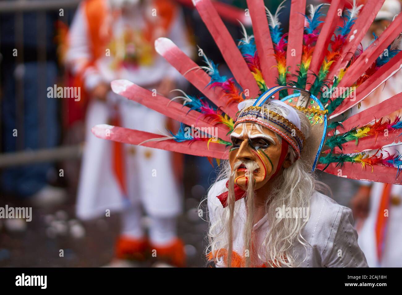 obas dancers in colourful costumes performing at the annual Oruro ...