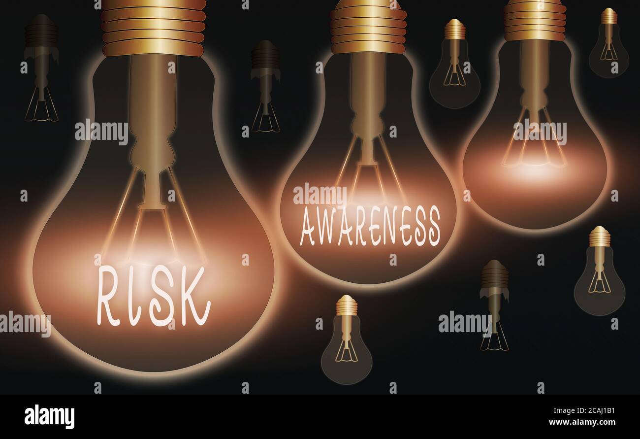 Word writing text Risk Awareness. Business photo showcasing recognizing ...