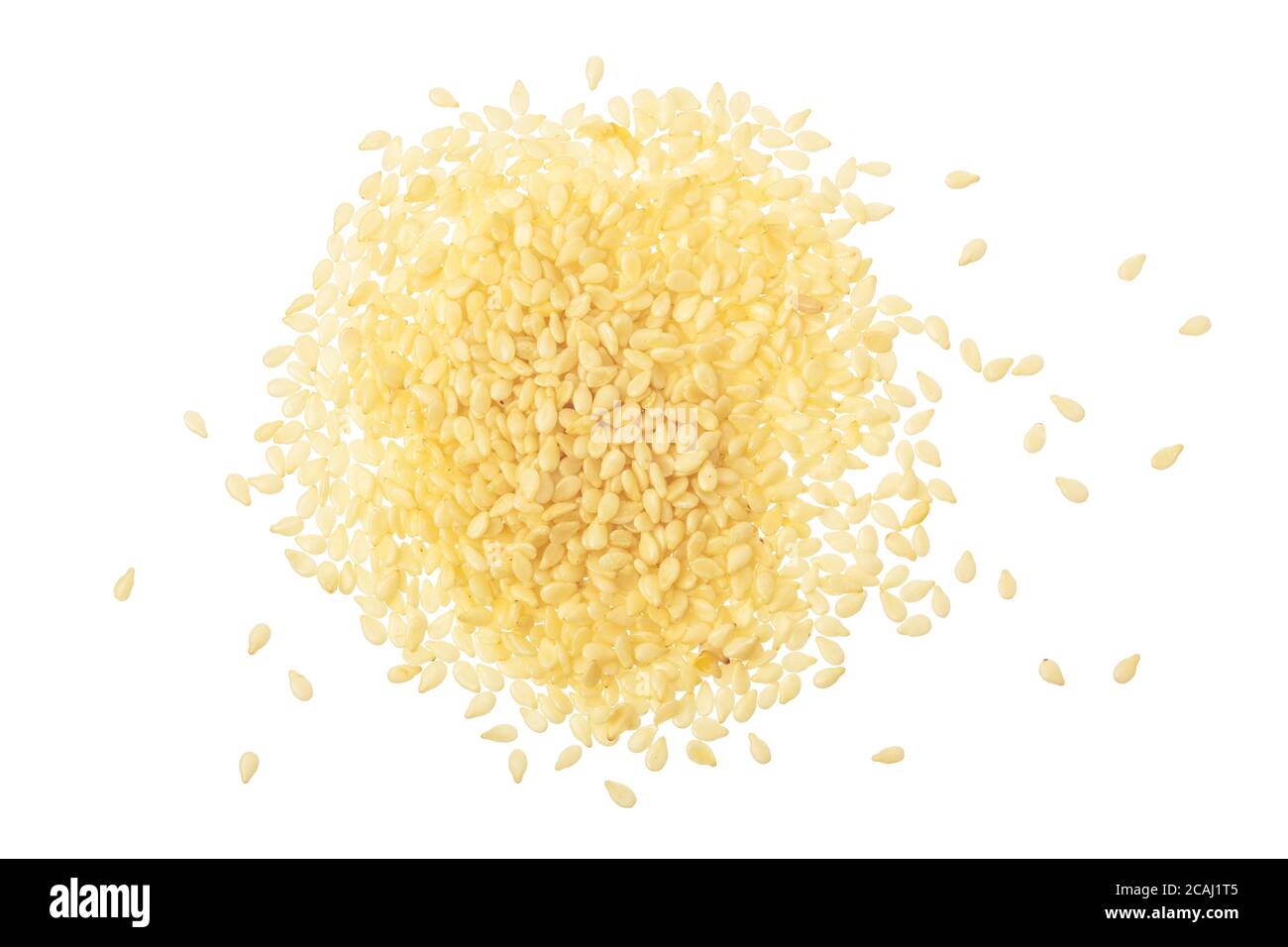 Sesame seeds isolated on white background top view. Flat lay Stock ...