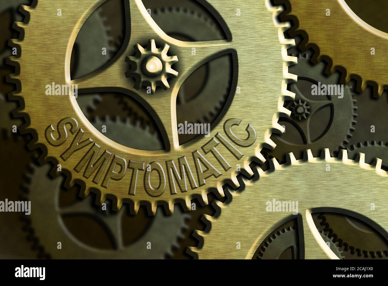 Conceptual hand writing showing Symptomatic. Concept meaning serving as ...