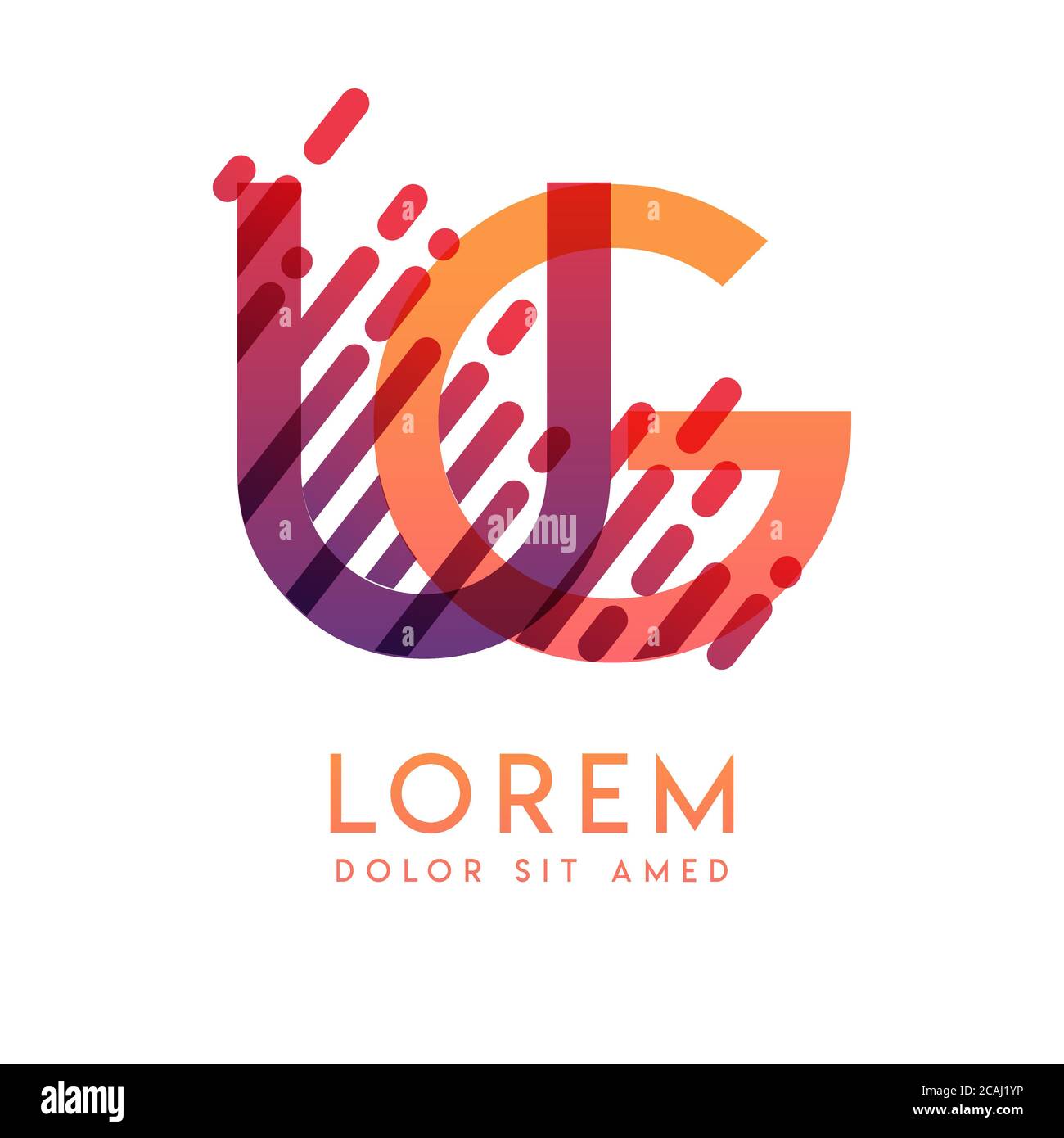 Gu letter logo design Cut Out Stock Images & Pictures - Alamy