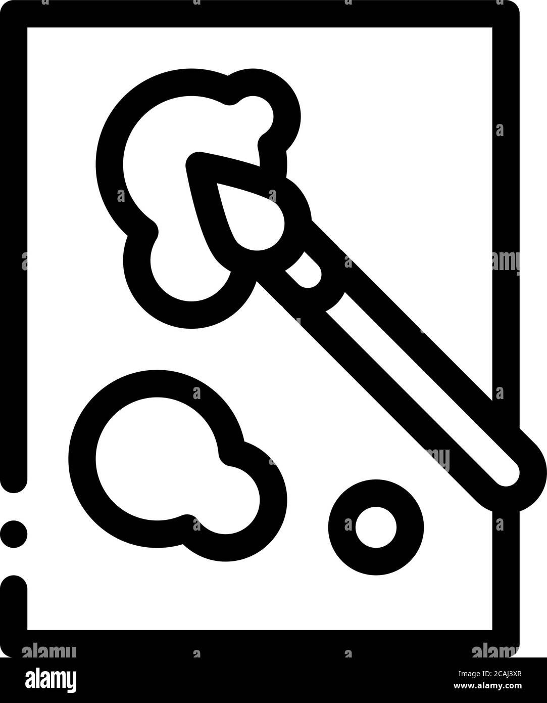 preschool education painting icon vector outline illustration Stock ...