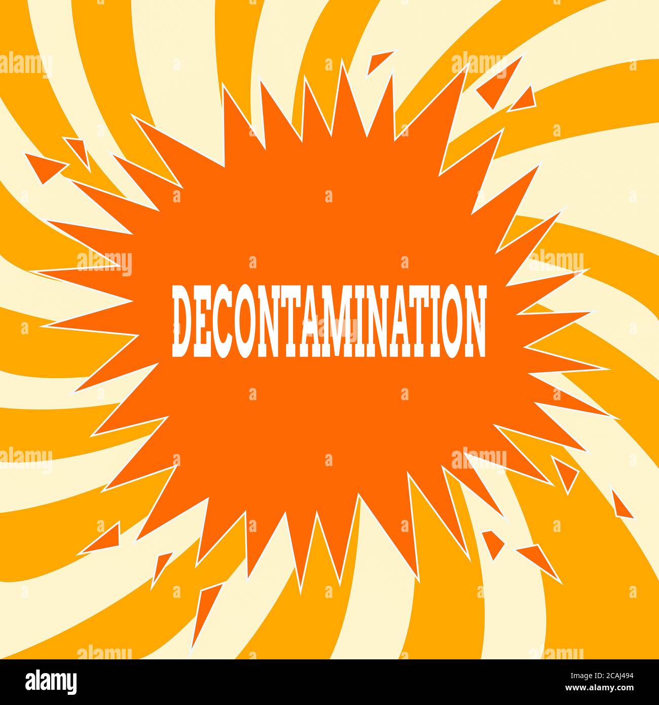 Text sign showing Decontamination. Business photo text neutralizing ...