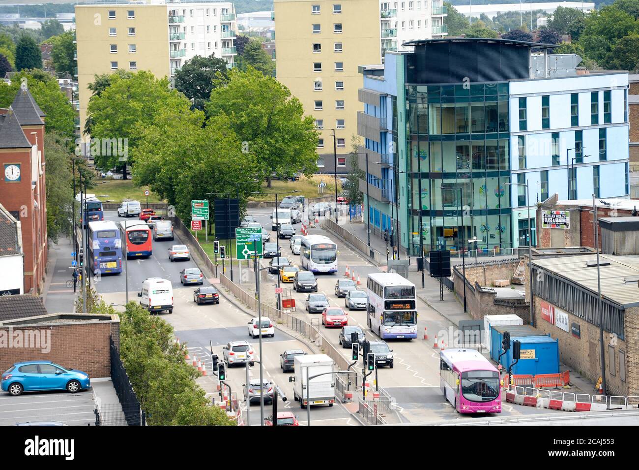 Views across Doncaster from above Stock Photo - Alamy