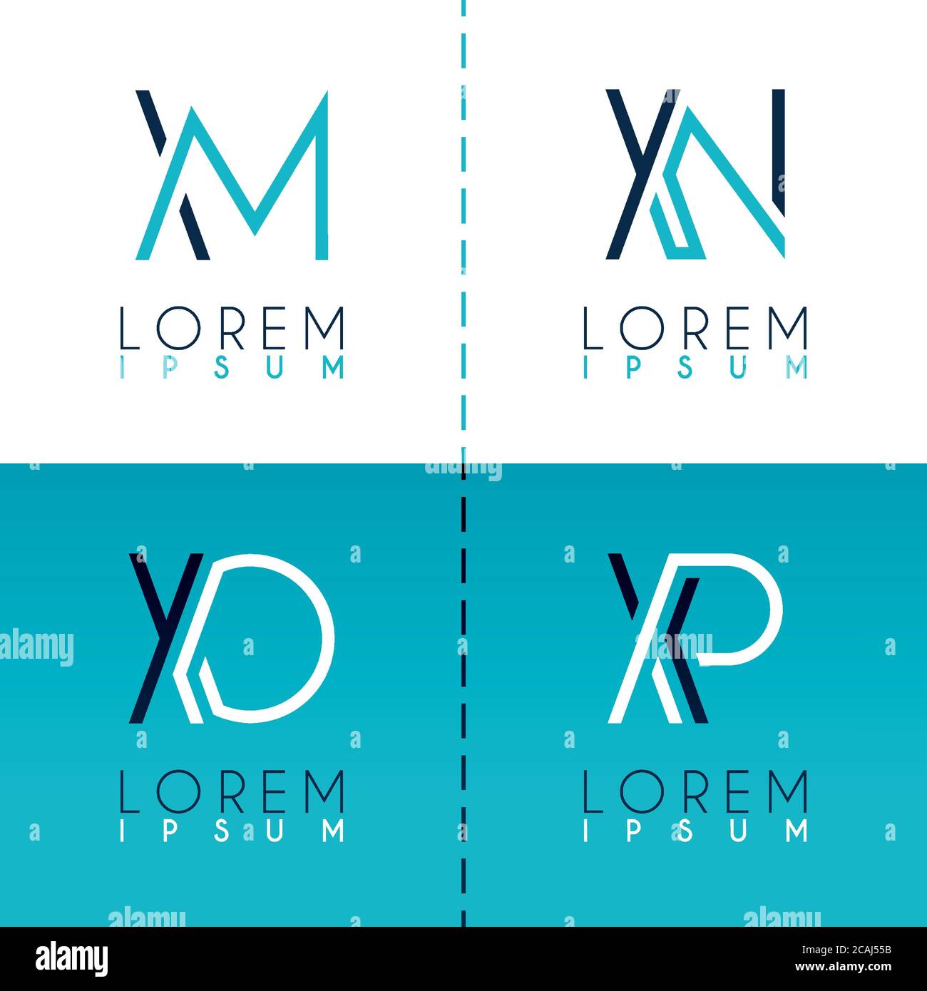 Alphabet logo for business card, presentation, flyer, document ...