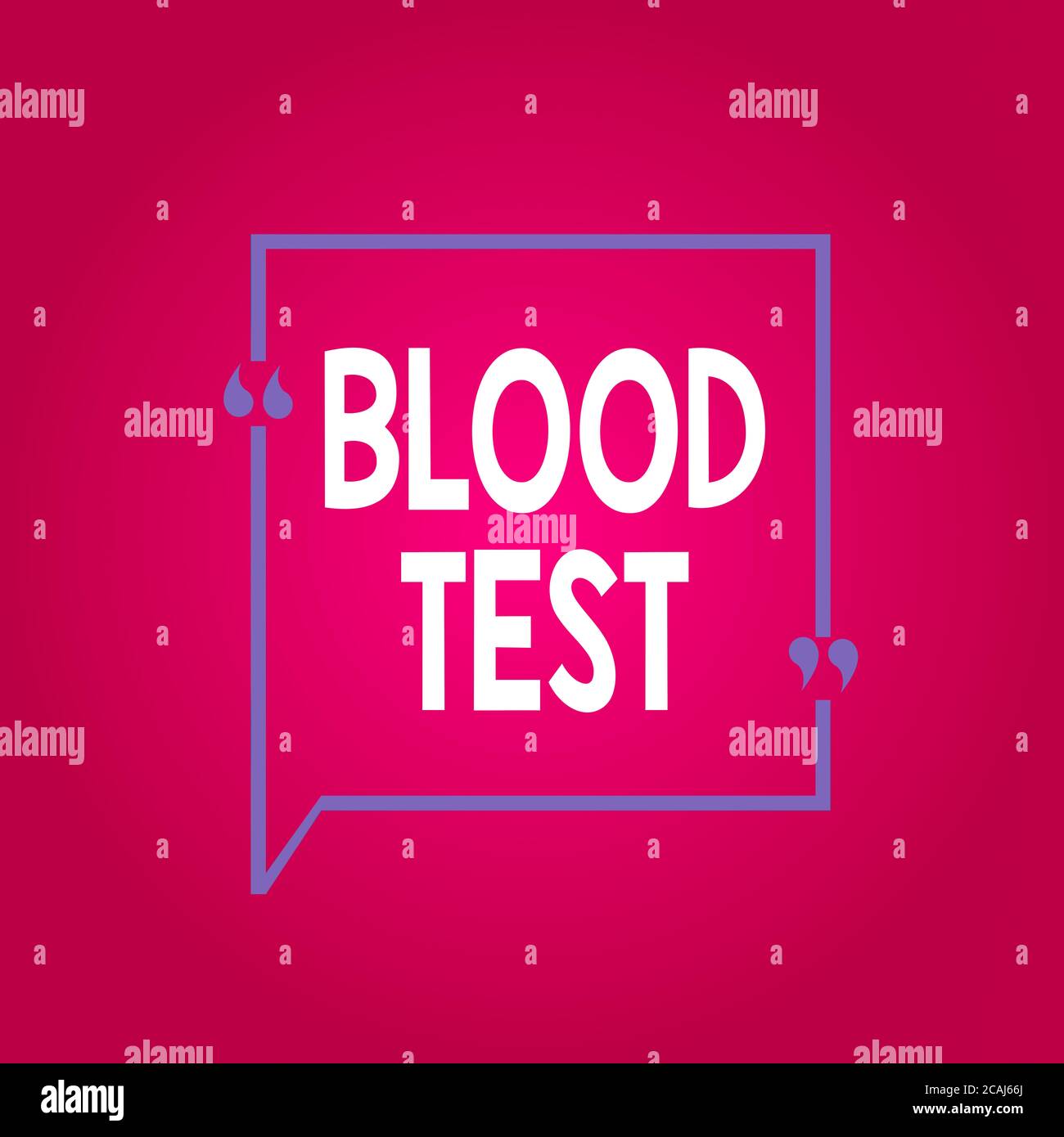 Handwriting text writing Blood Test. Conceptual photo Extracted blood ...