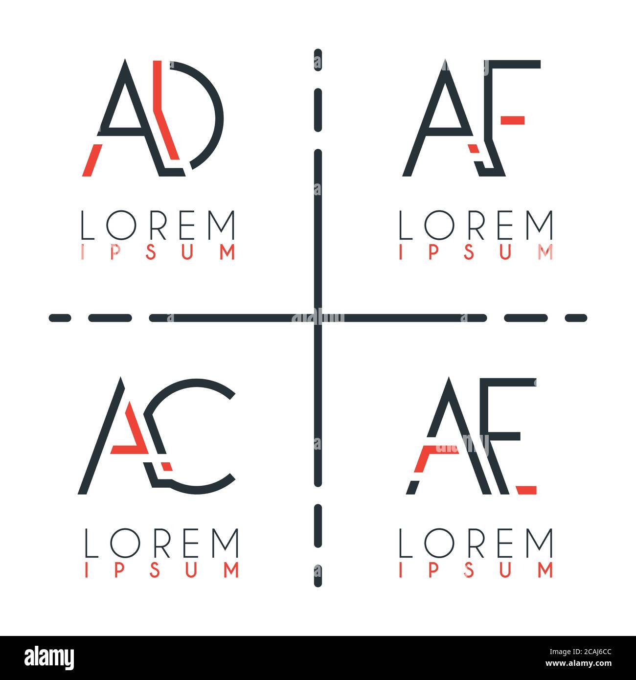 Alphabet logo for business card, presentation, flyer, document ...