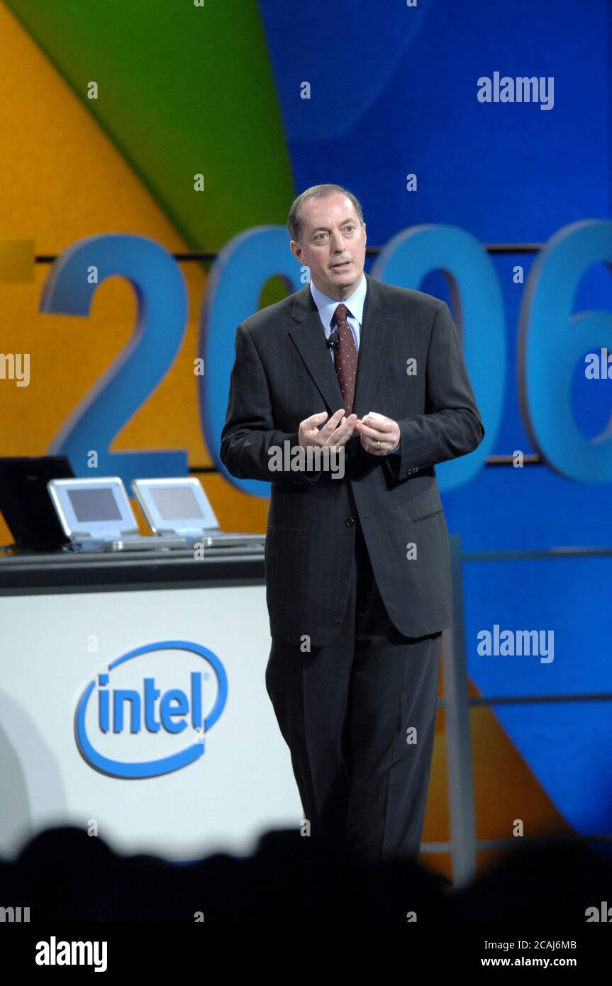 Austin, Texas USA, May 3, 2006: Intel Corporation CEO Paul Otellini ...