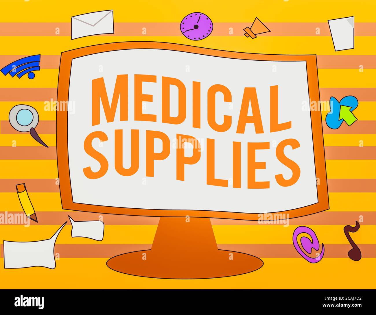 Text sign showing Medical Supplies. Business photo text Items necessary ...