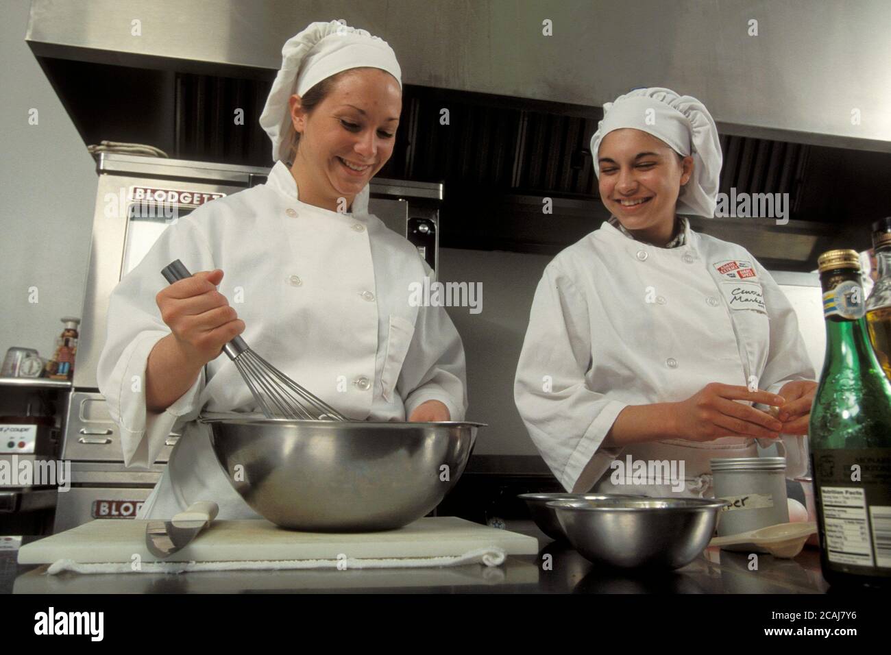 Austin Texas USA: Female students wearing chef's berets and smocks ...