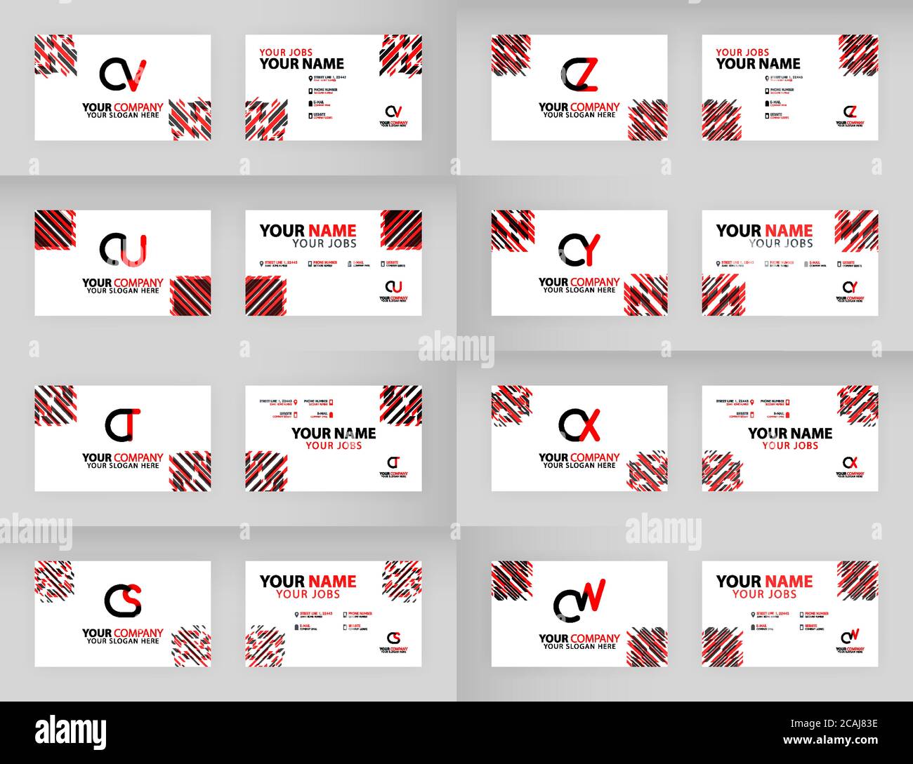 Alphabet logo for business card, presentation, flyer, document ...