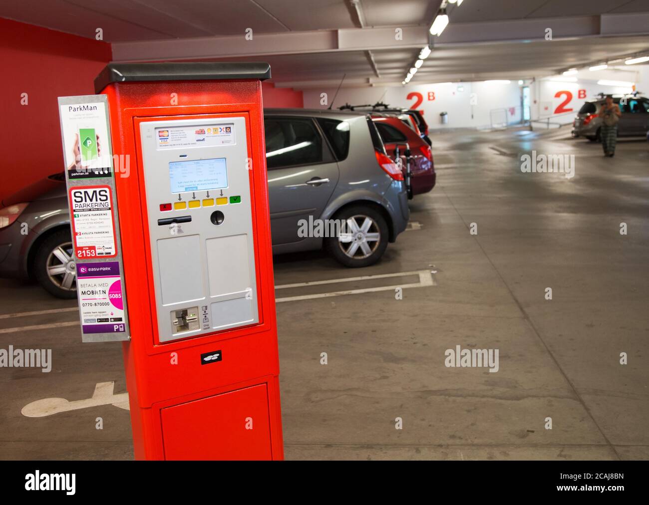 Parking machine in a parking garage. Photo Jeppe Gustafsson Stock Photo ...