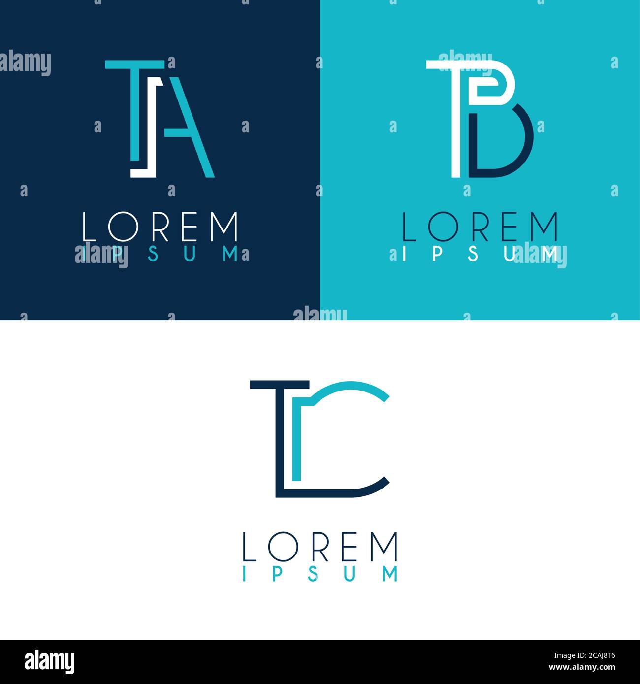 Alphabet logo for business card, presentation, flyer, document ...