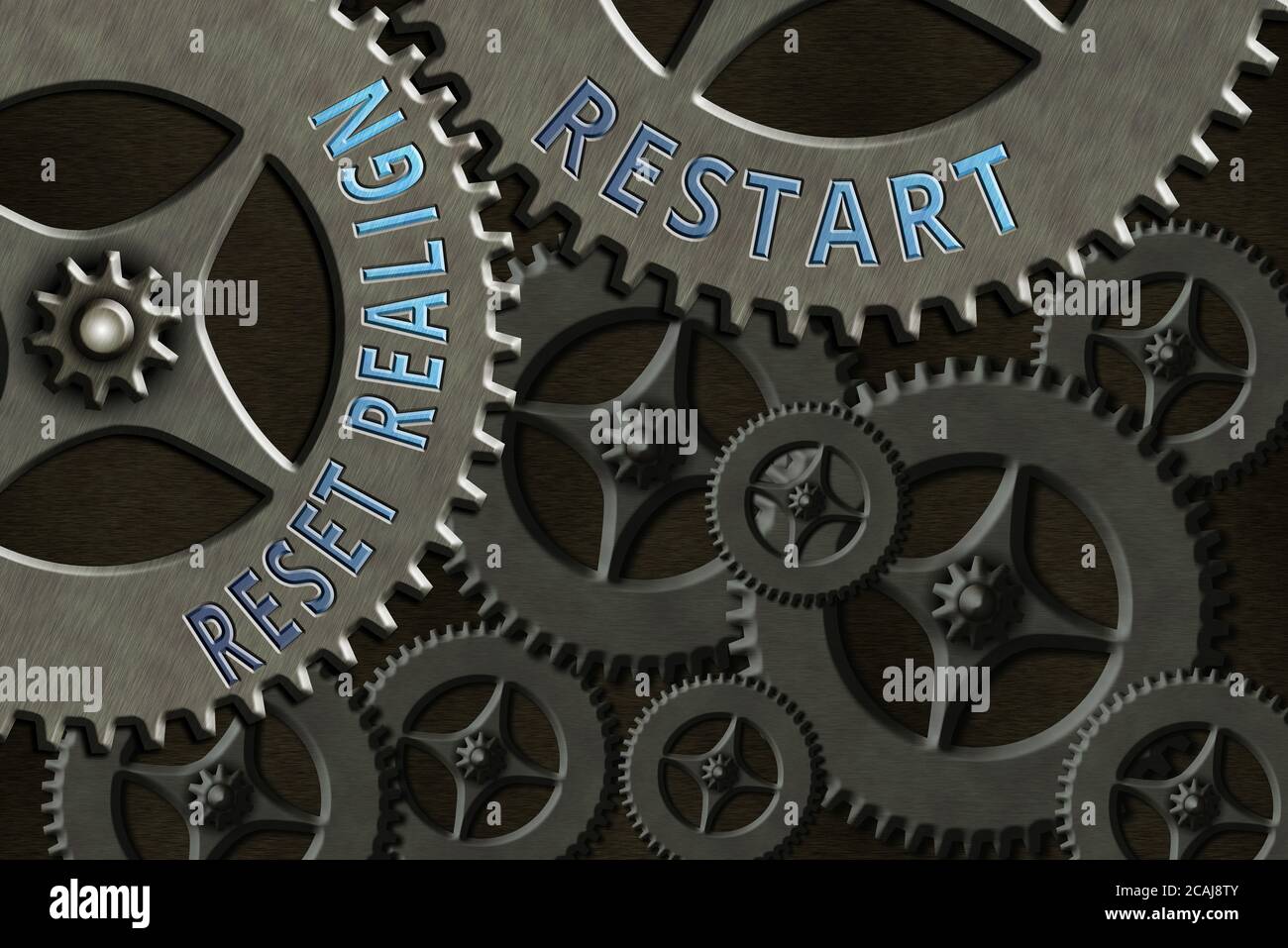 Writing note showing Reset Realign Restart. Business concept for Life ...
