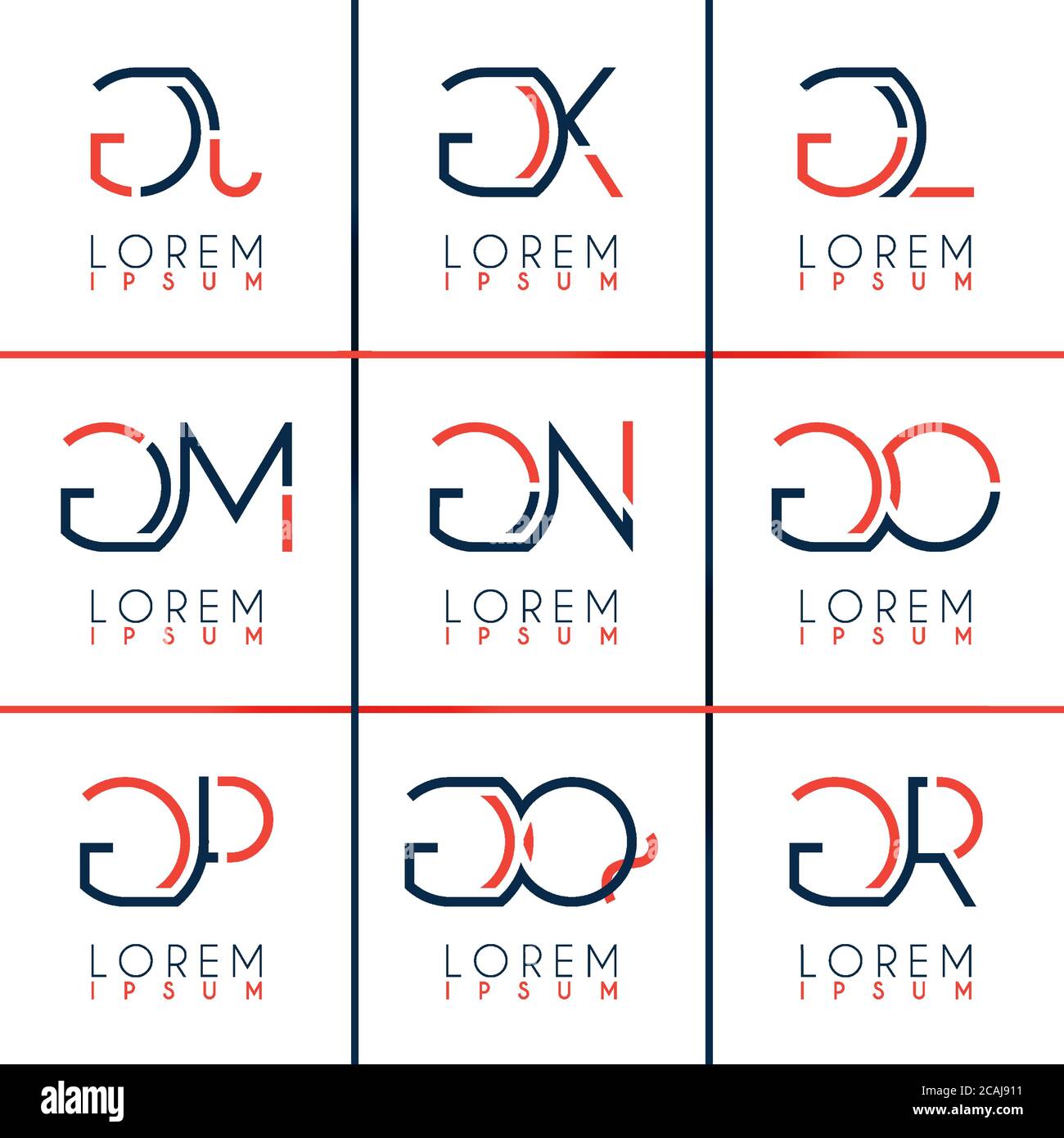 Alphabet logo for business card, presentation, flyer, document ...