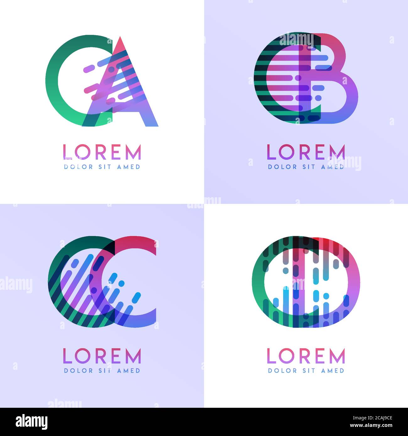 Alphabet logo for business card, presentation, flyer, document ...