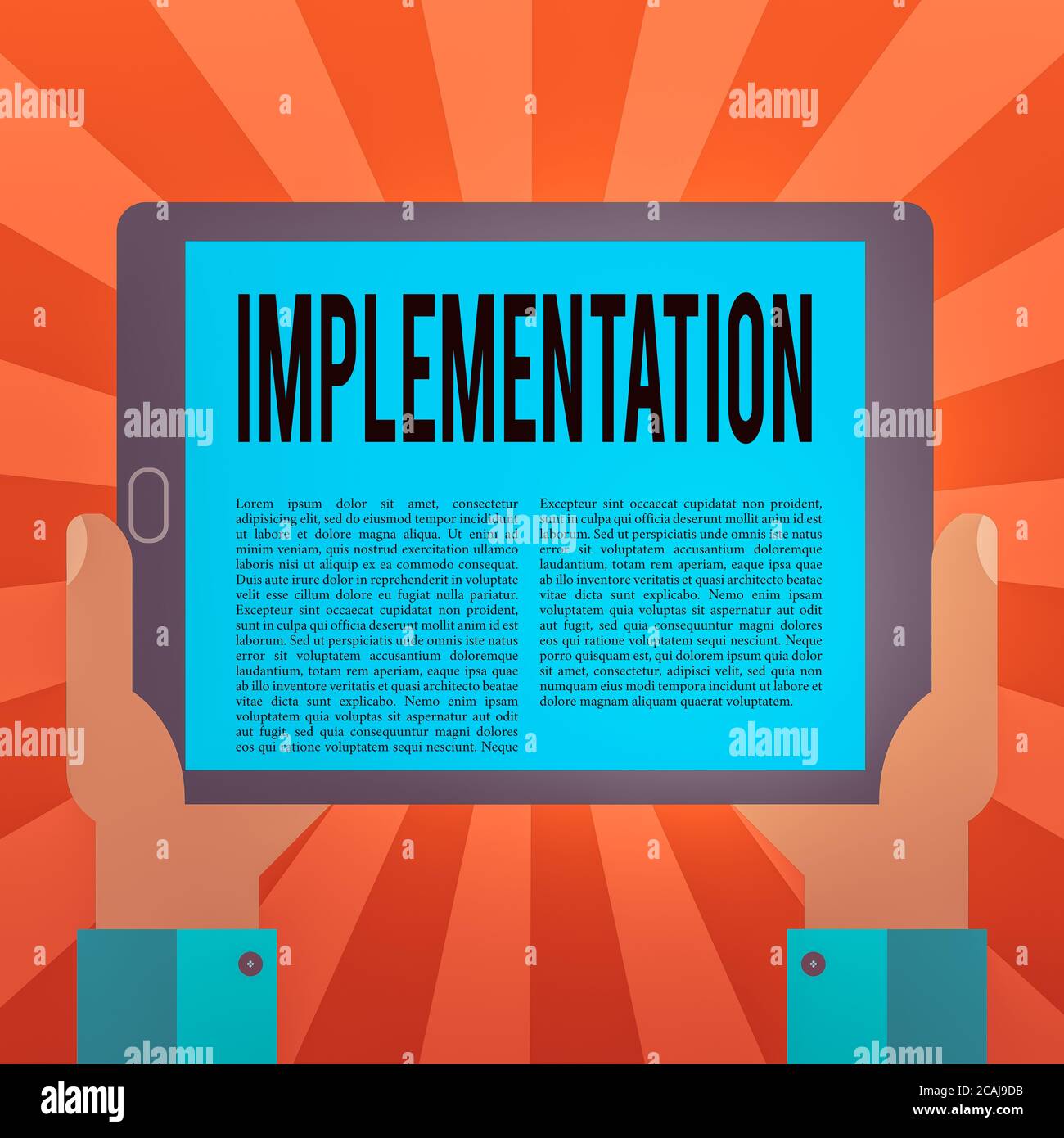 Conceptual Hand Writing Showing Implementation Concept Meaning Application Of Making Something