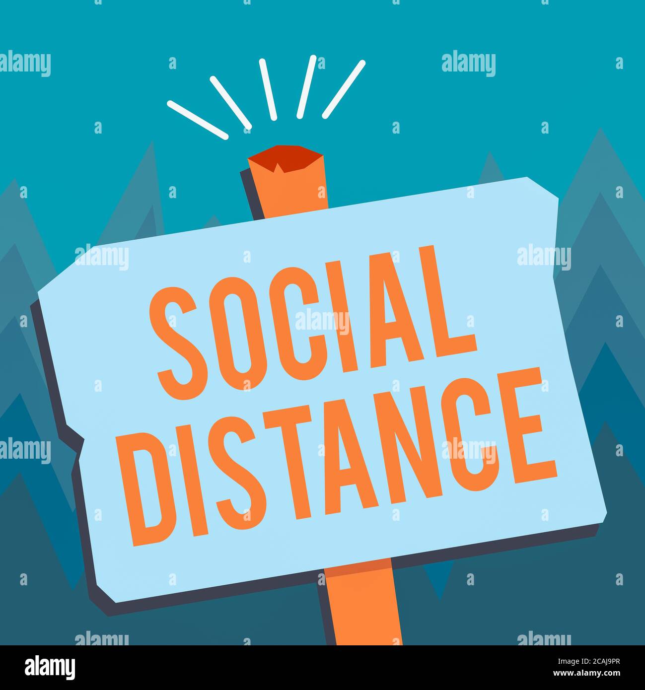 Conceptual hand writing showing Social Distance. Concept meaning degree ...