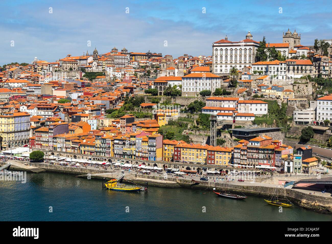 Aerial view of Porto in Portugal in a beautiful summer day Stock Photo ...