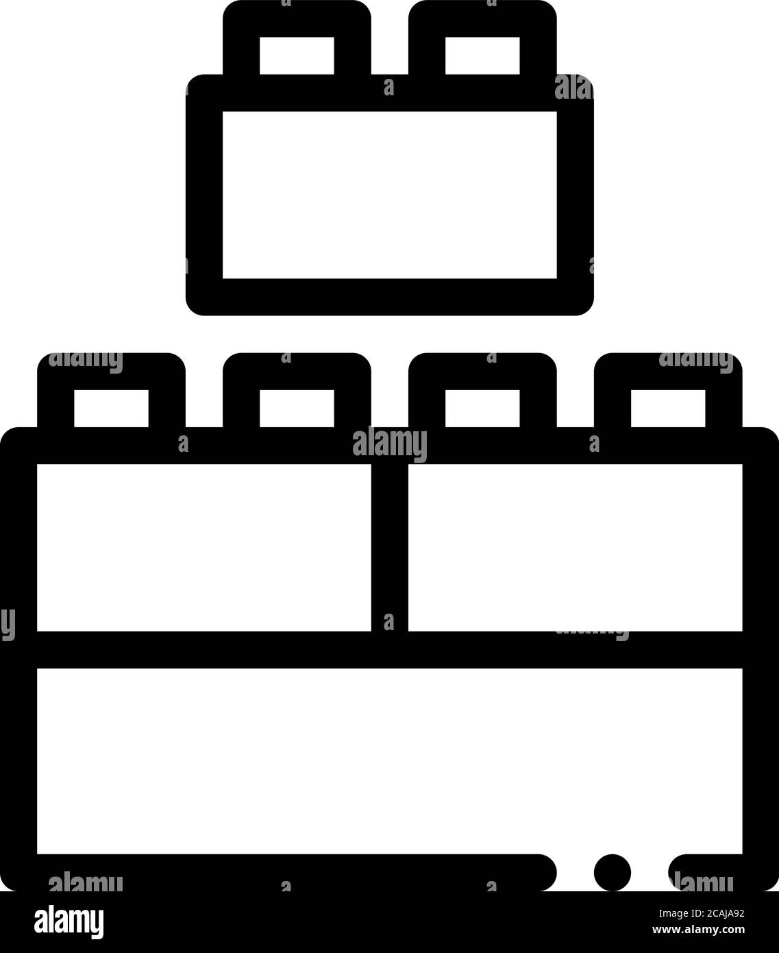construction blocks icon vector outline illustration Stock Vector Image ...