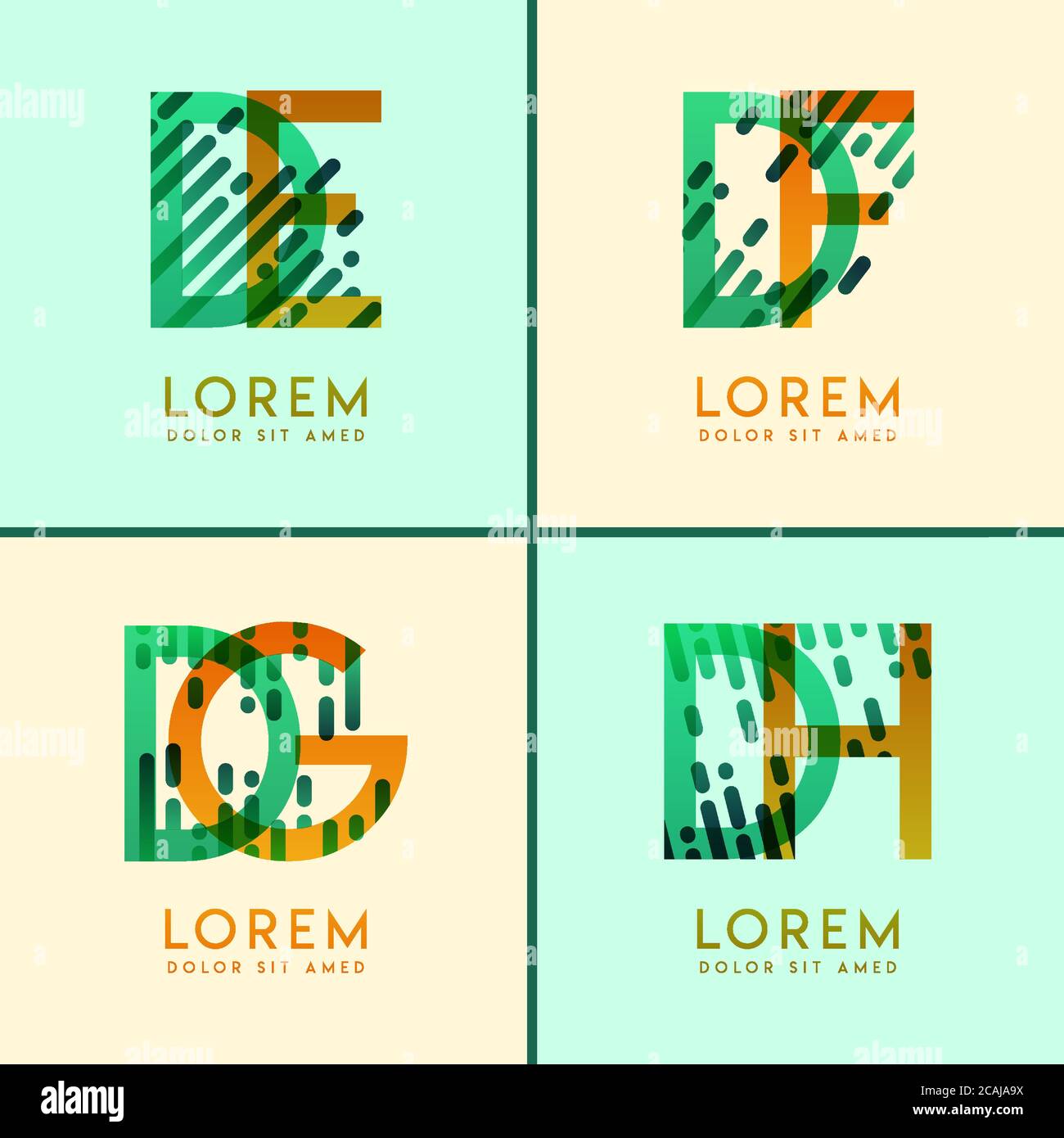 Alphabet logo for business card, presentation, flyer, document ...