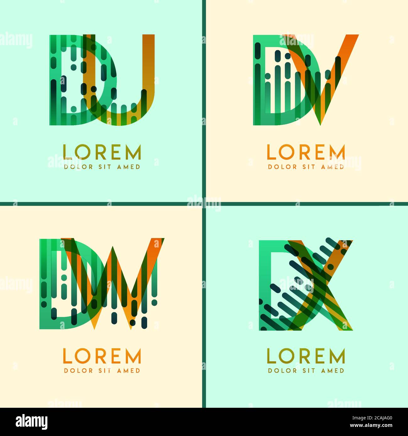 Alphabet logo for business card, presentation, flyer, document ...