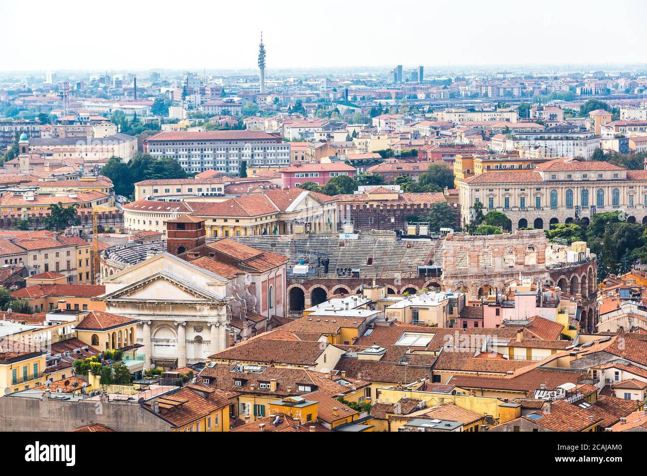 Aerial view of Verona in a summer day, Italy Stock Photo - Alamy