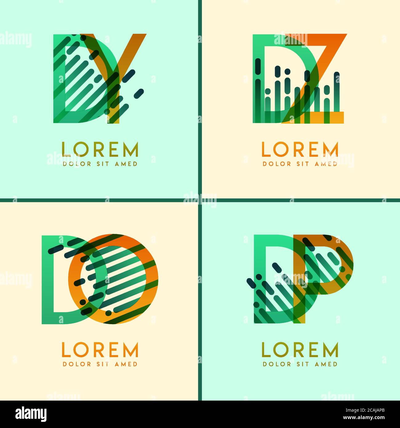 Alphabet logo for business card, presentation, flyer, document ...
