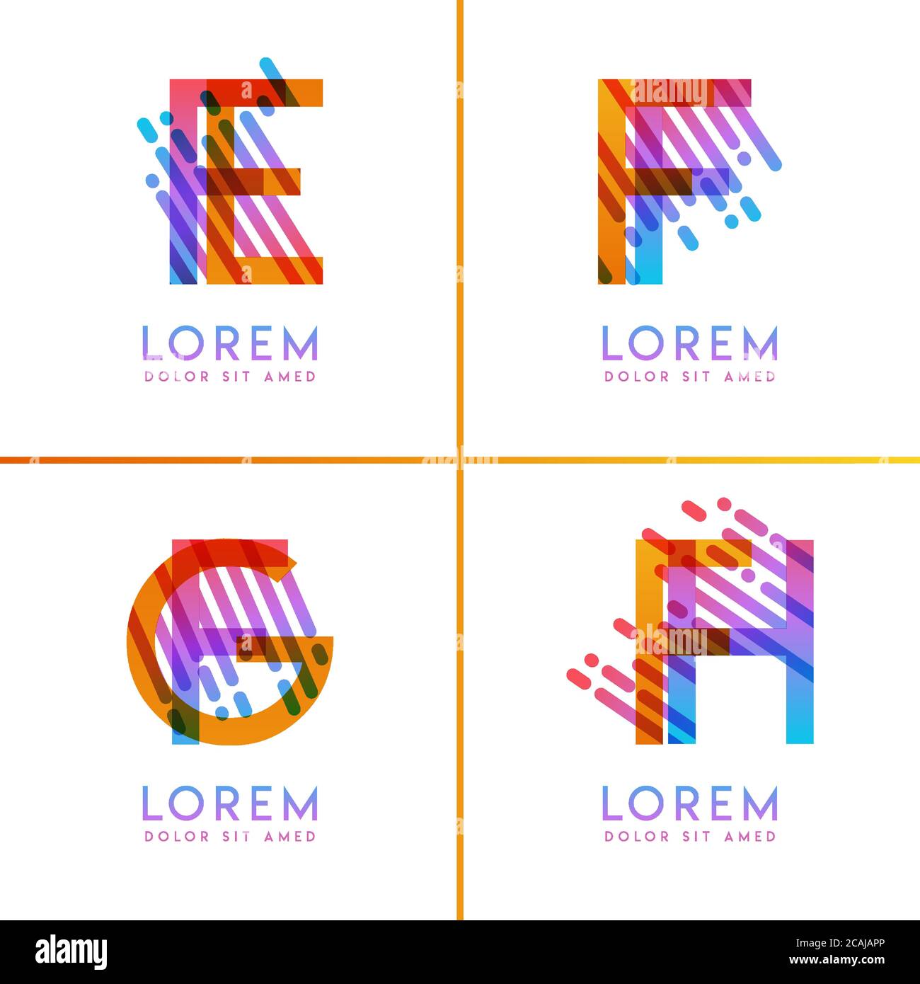 Alphabet logo for business card, presentation, flyer, document ...