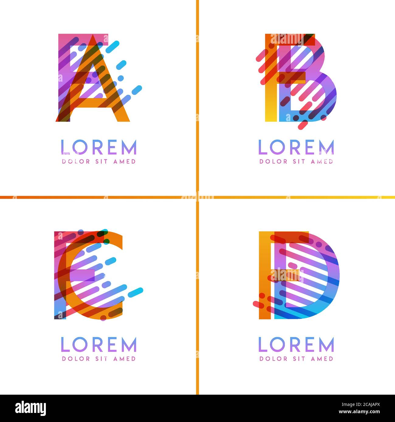 Alphabet logo for business card, presentation, flyer, document ...