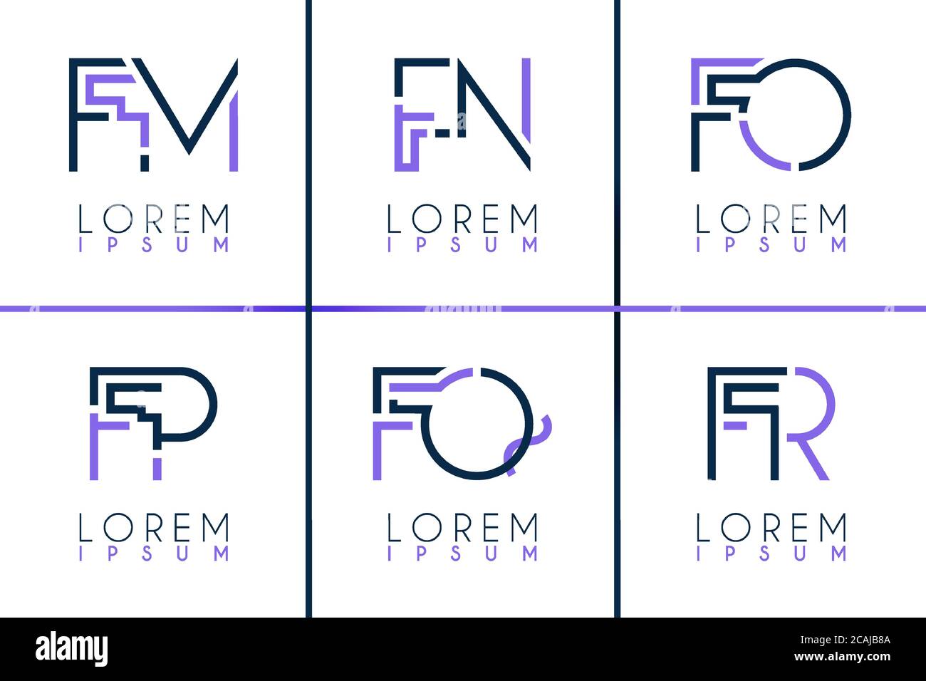 Alphabet logo for business card, presentation, flyer, document ...