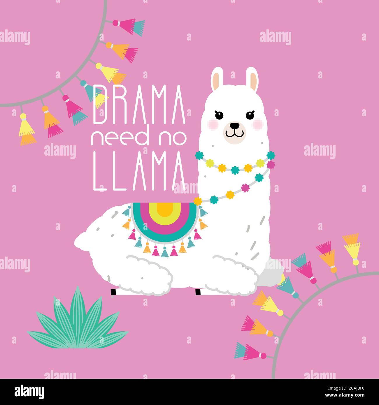 Cute llama and alpaca illustration for nursery design, poster, greeting ...