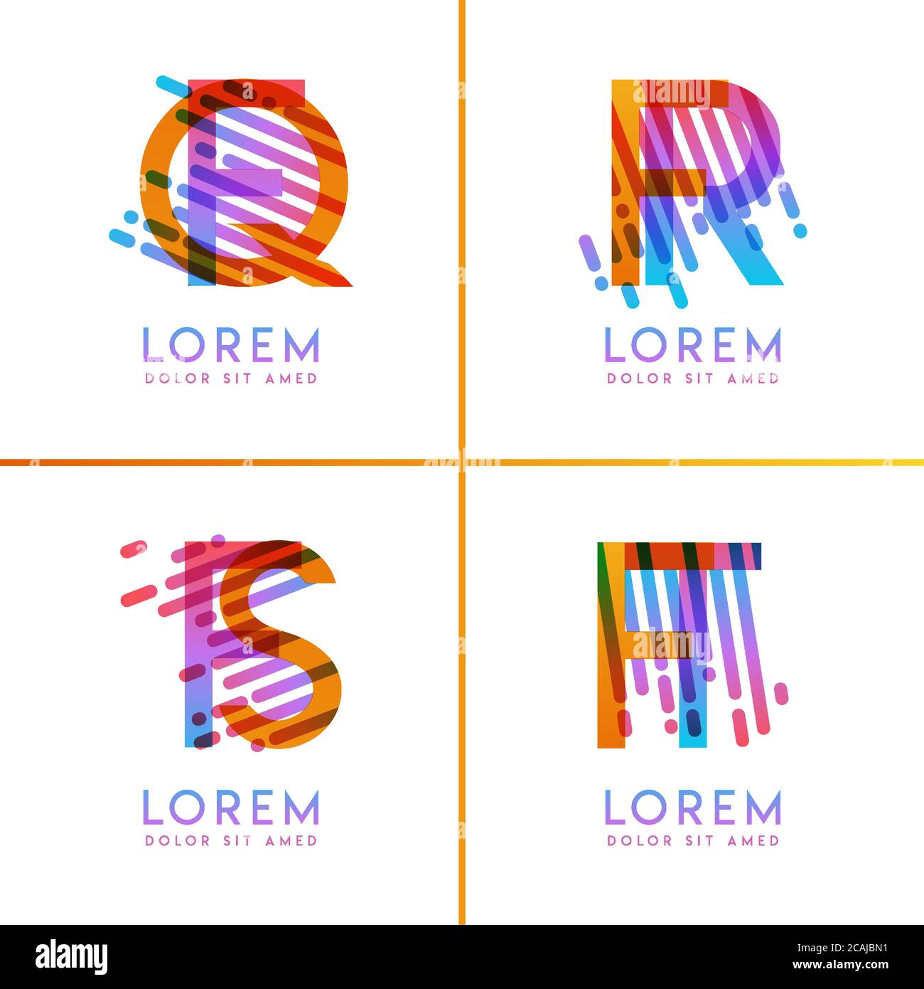 Alphabet logo for business card, presentation, flyer, document ...