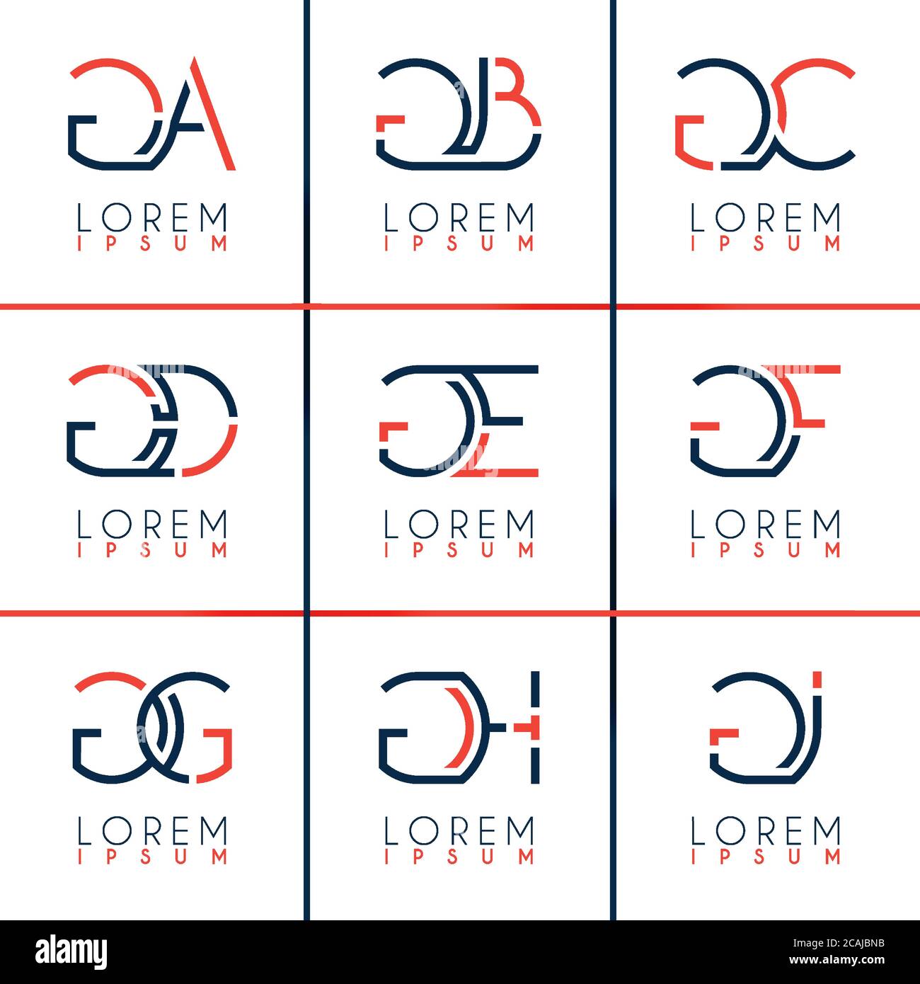 Alphabet logo for business card, presentation, flyer, document ...