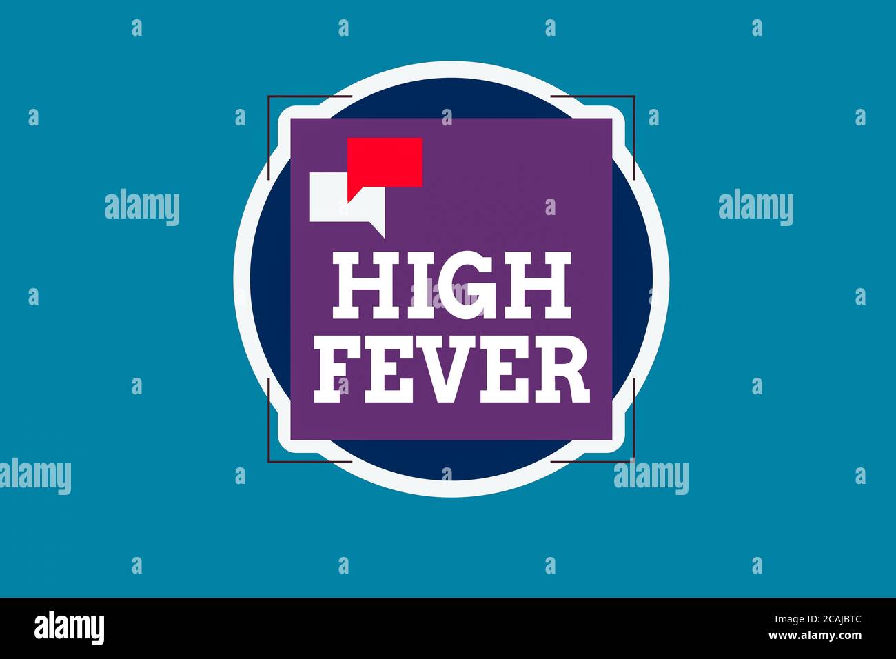 Text sign showing High Fever. Business photo showcasing medical ...