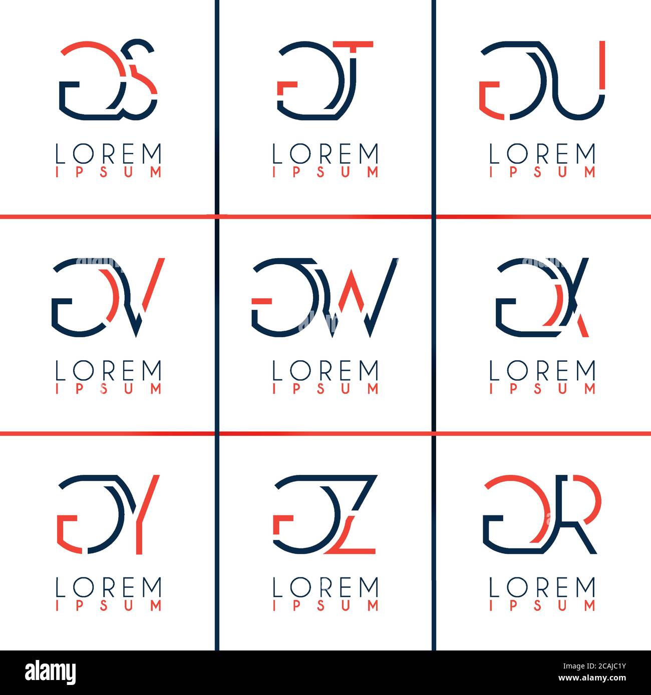 Alphabet logo for business card, presentation, flyer, document ...