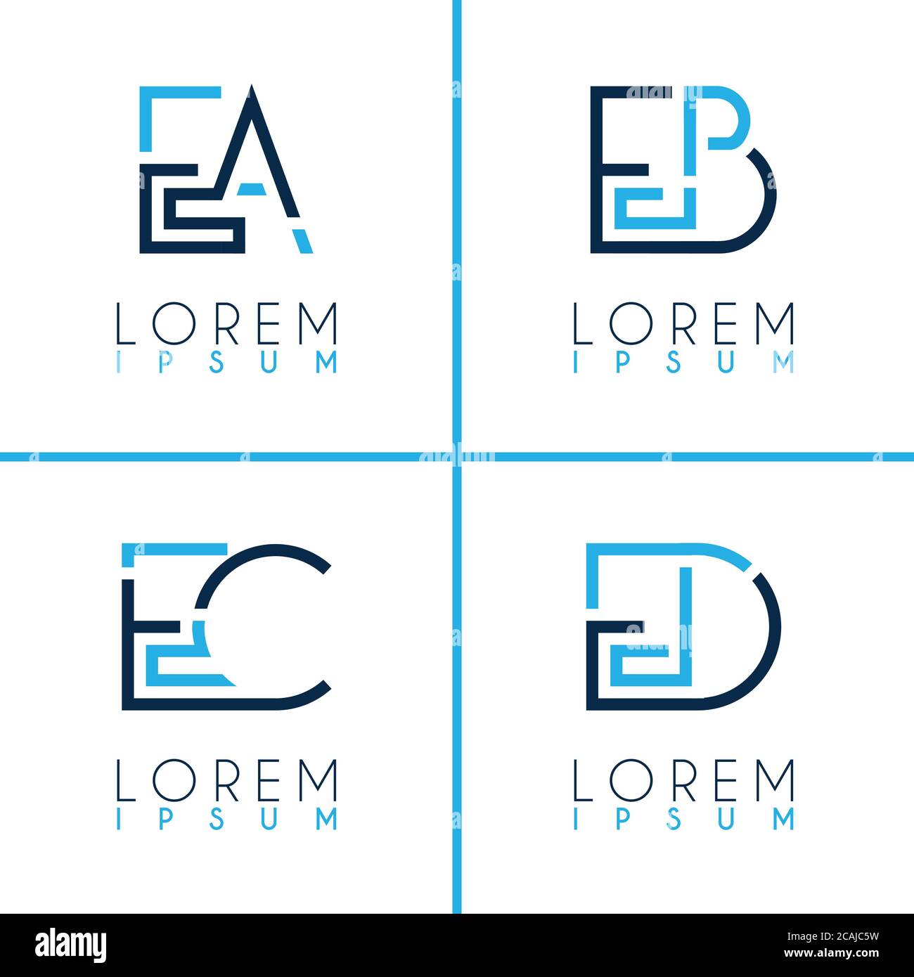 Alphabet logo for business card, presentation, flyer, document ...