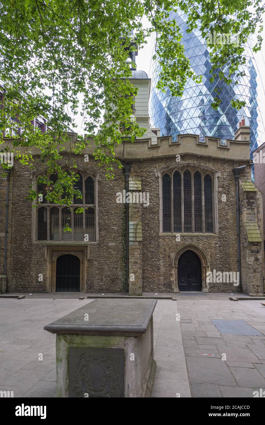 St. Helen's Bishopsgate church, a Grade 1 medieval church in Great St ...