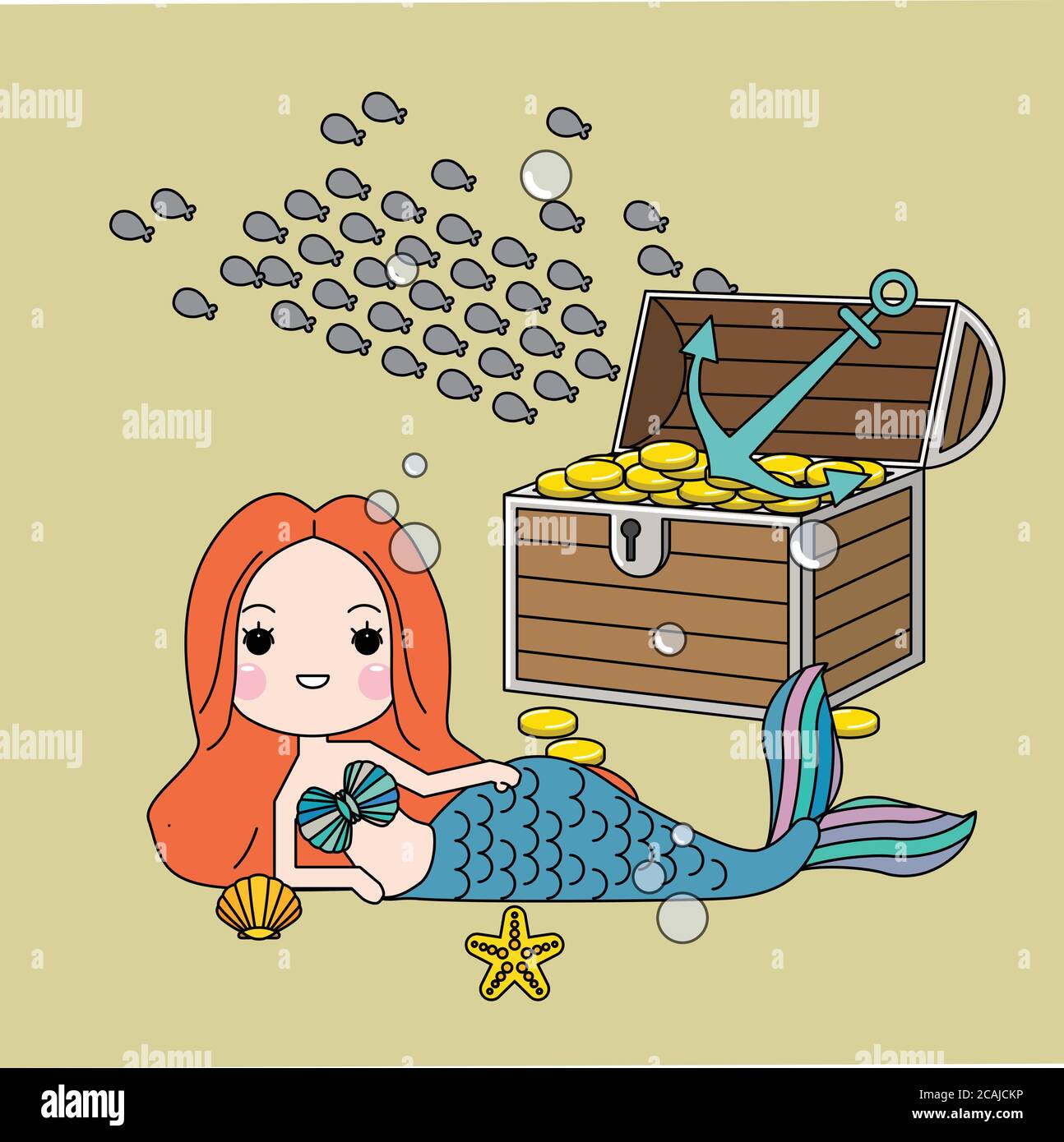 Gold under sea Stock Vector Images - Alamy