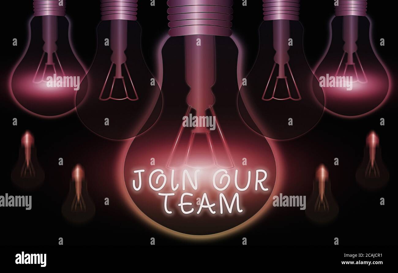 Writing note showing Join Our Team. Business concept for inviting ...