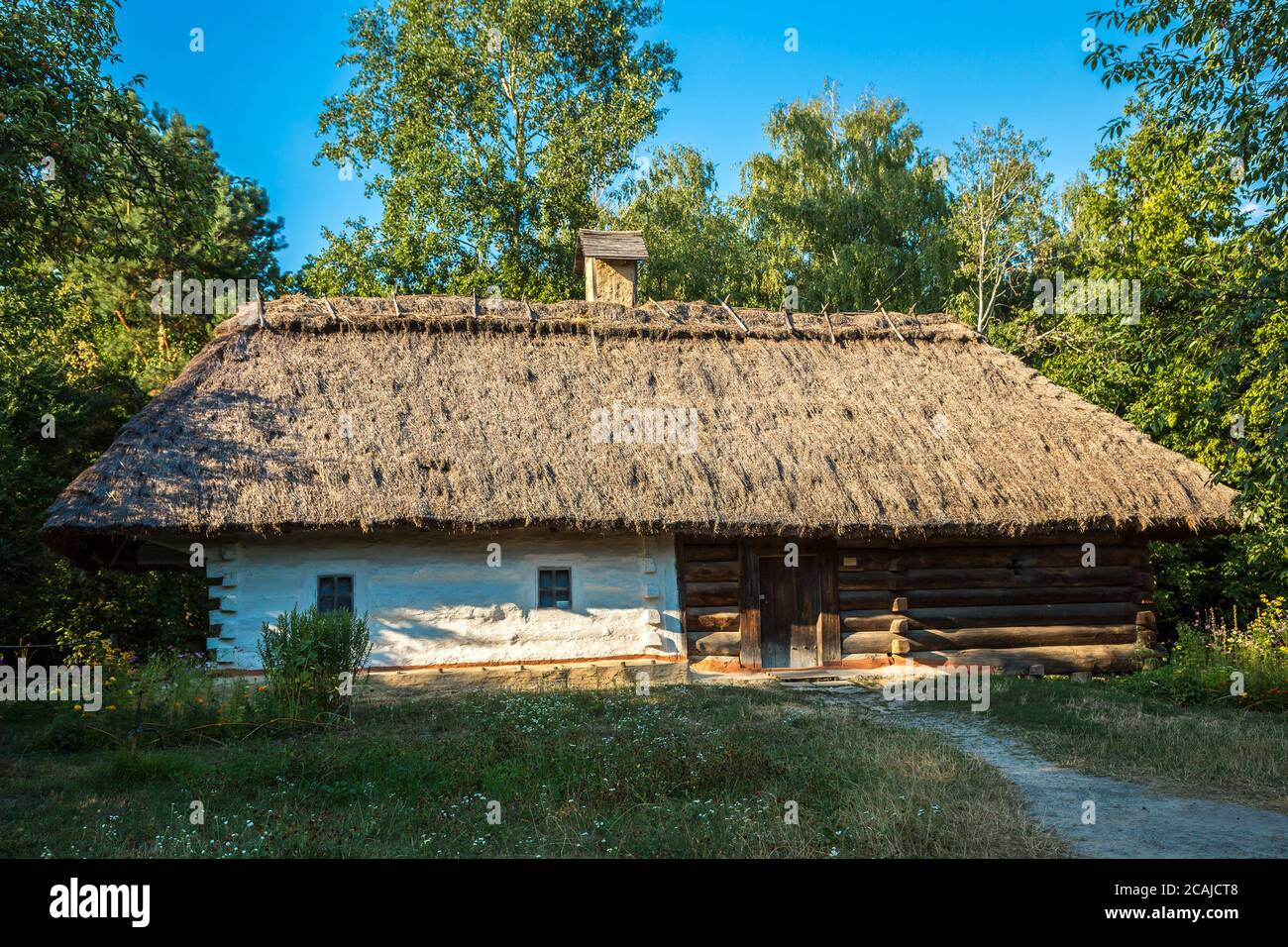 Traditional ukrainian village in the museum of national architecture in ...