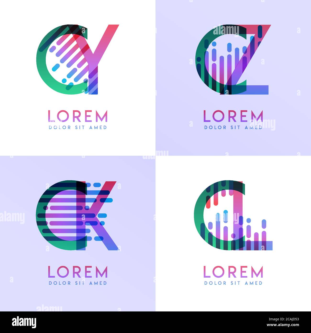 Alphabet logo for business card, presentation, flyer, document ...