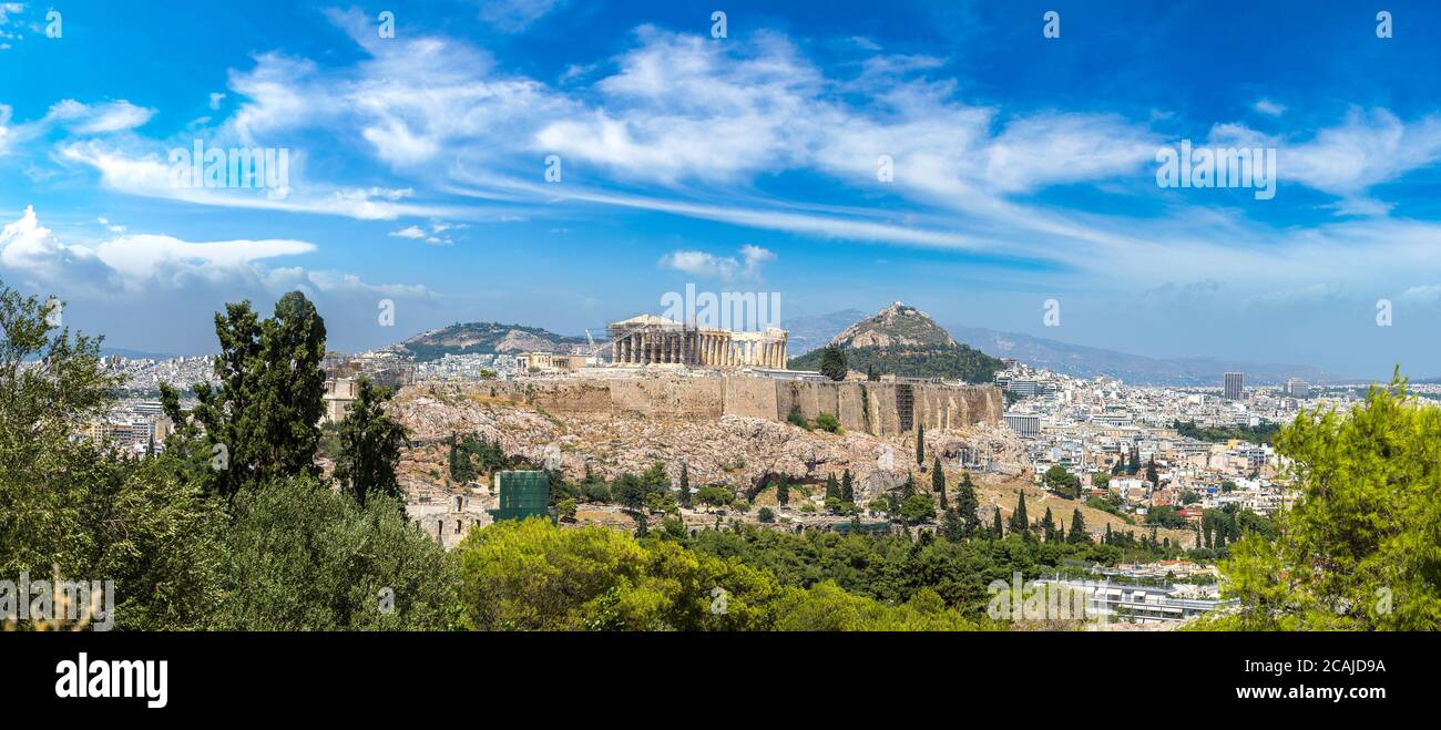 Acropolis in a beautiful summer day in Athens, Greece Stock Photo - Alamy