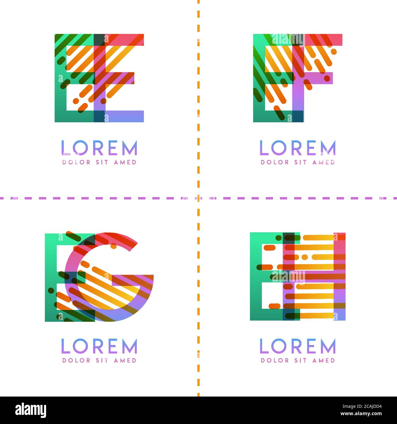 Alphabet logo for business card, presentation, flyer, document ...
